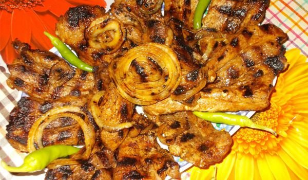 Бекон на скара с къри (За след пости) - Моята Рецепта