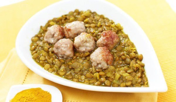 Къри леща с кюфтенца - Моята Рецепта