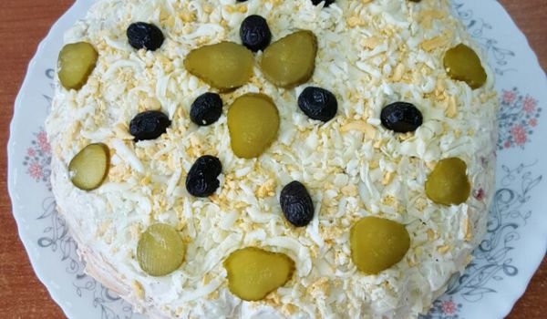 Палачинкова торта с маслини Моята Рецепта