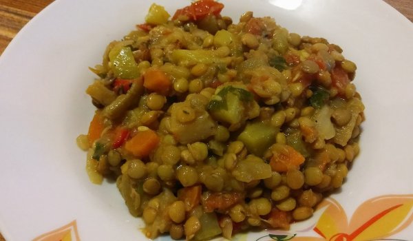 Постна леща със зеленчуци - Моята Рецепта
