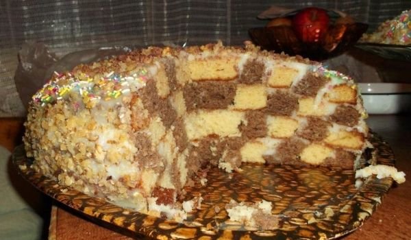 Уникална шахматна торта - Моята Рецепта